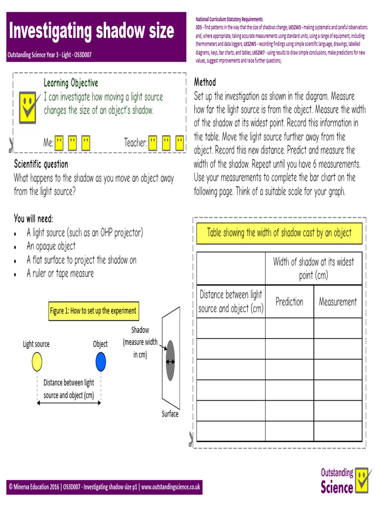 Investigating Shadow Size 2 | PDF | Shadow | Measurement