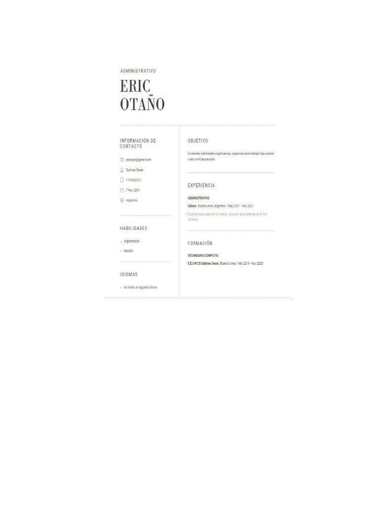 CV Eric | PDF
