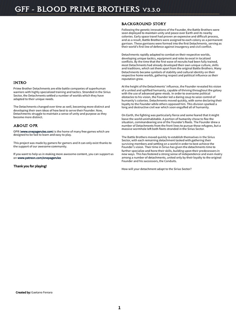 Blood Prime Brothers Gameplay Guide | PDF | Military