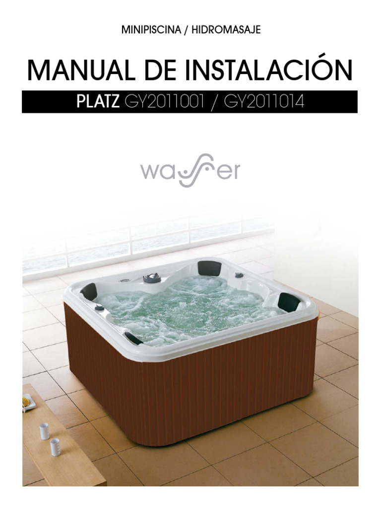 Manual de Instalación de Jacuzzi Platz | PDF | Agua | Termostato