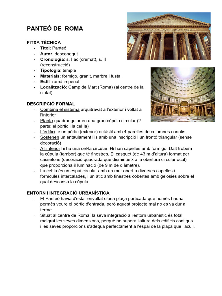 Panteó de Roma | PDF