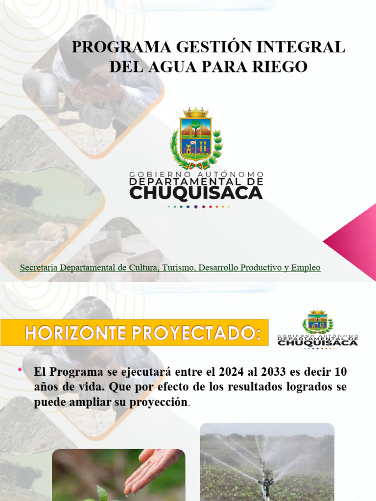 Presentacion Programa Agua Riego | PDF | Riego | Agua