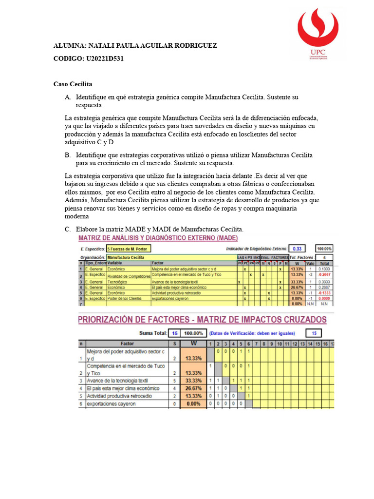 Caso Cecilita | PDF | Mercado (economía) | Análisis FODA