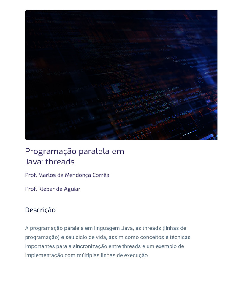 5 - Programação Paralela em Java - Threads | PDF | Thread (informática ... 5 - Programação Paralela em Java - Threads | PDF | Thread (informática ...