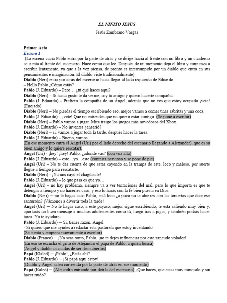 Libreto de La Pastorela | PDF | María, madre de Jesús | Diablo