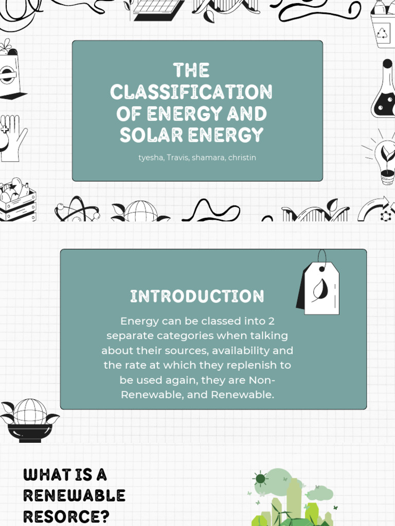 The Classification of Energy and Solar Energy | Download Free PDF ...