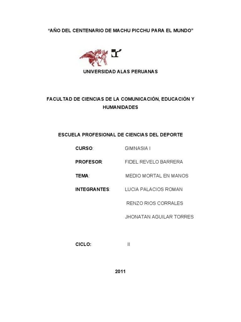 Cómo realizar el medio mortal en gimnasia | PDF | Gimnasia | Hombro