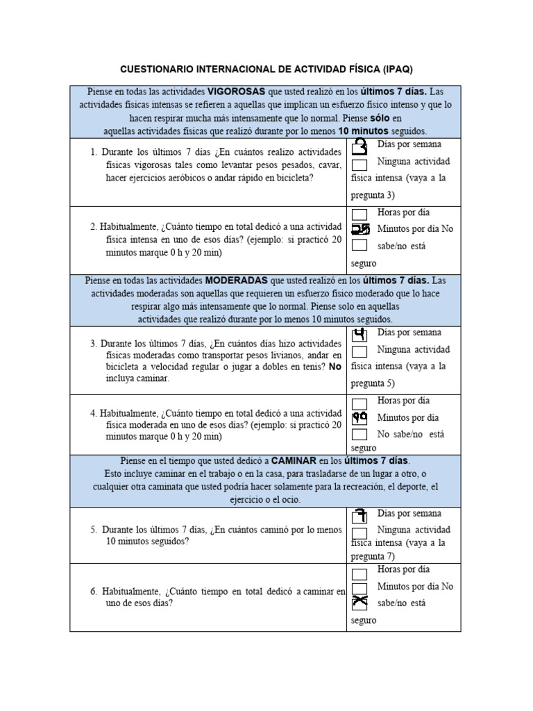 IPAQ_cuestionario_0 | PDF