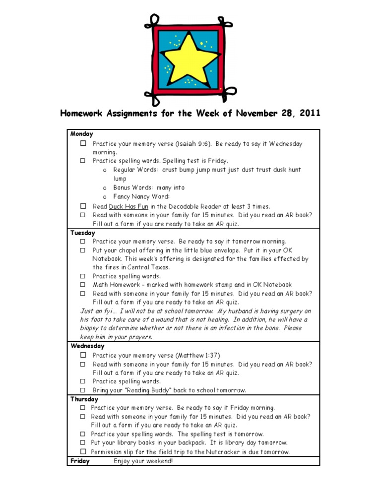 Assignments Nov. 28 | PDF | Language Arts & Discipline