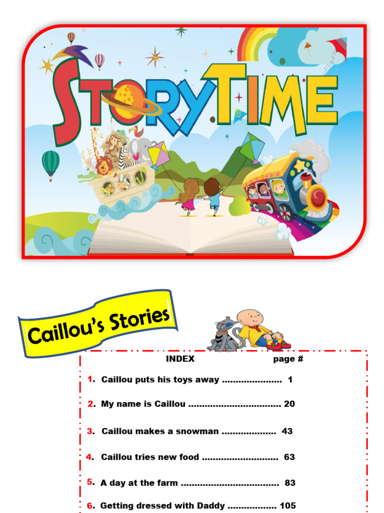 Caillou's Stories Booklet 2024 - 231221 - 100826 | PDF