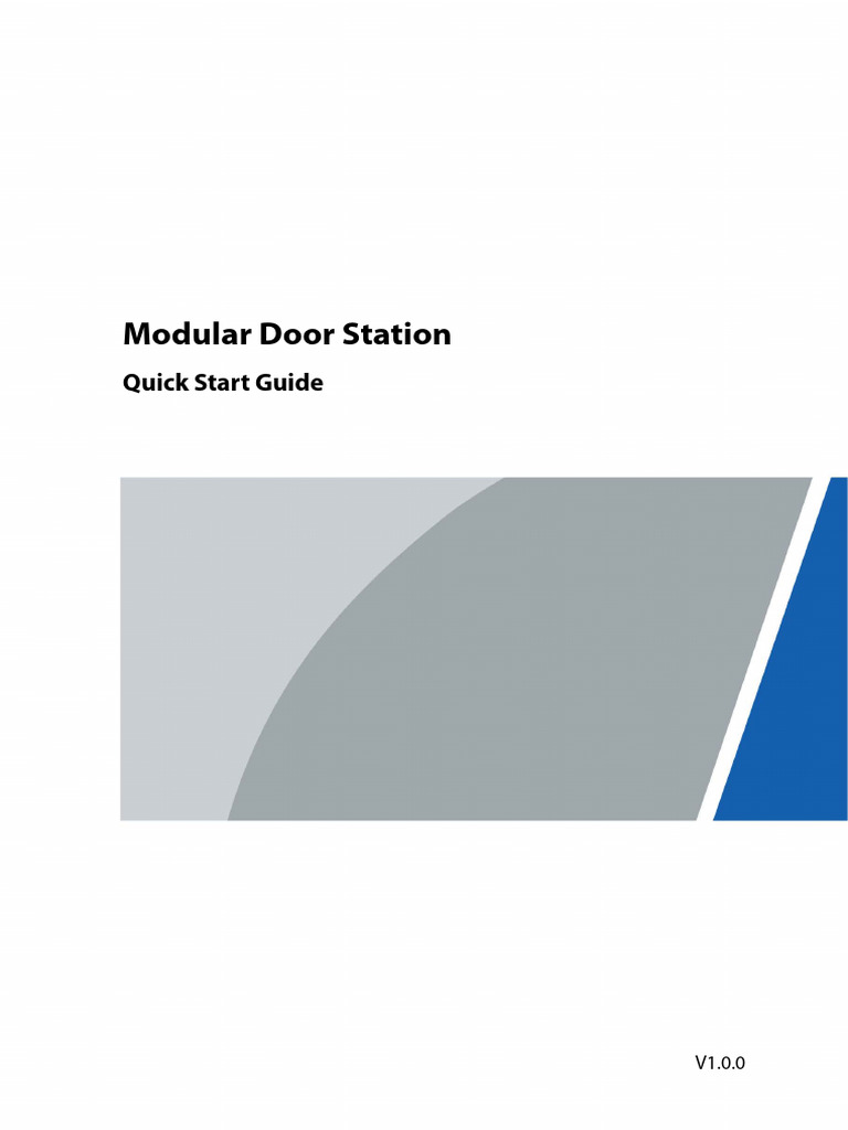 Modular Door Station Quick Start Guide V1.0.0 Eng | PDF | Computer Network | Session Initiation ...