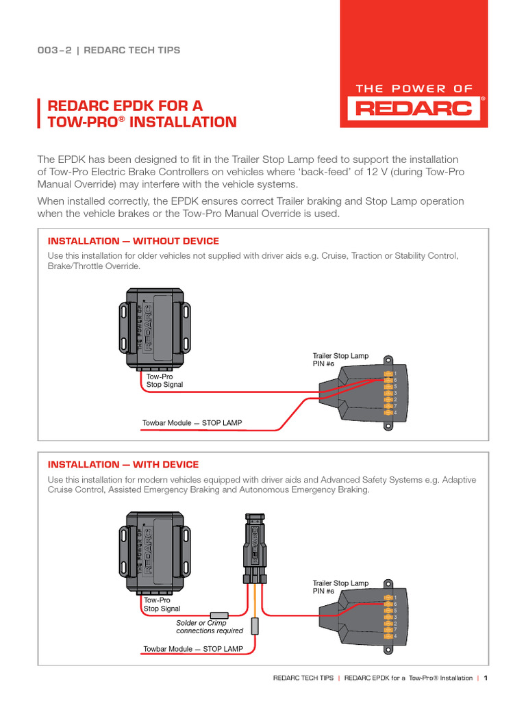 EPDK-Tow-Pro Installation Guide English | PDF | Brake | Vehicles