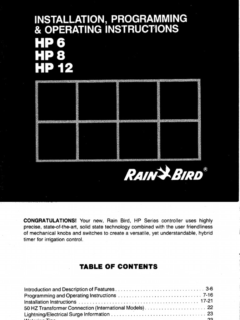 Installation Rain Brid | PDF