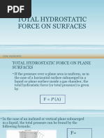 Hydrostatic Forces on Plane Surfaces | PDF | Pressure | Triangle