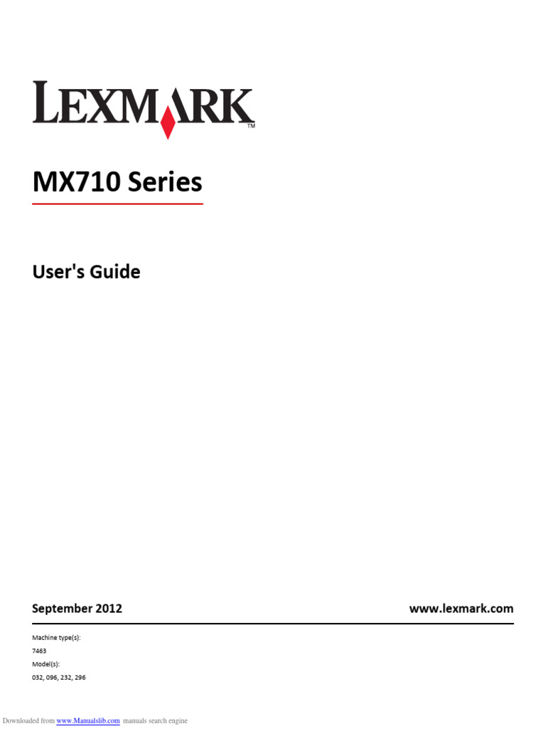 MX 710 | PDF | Printer (Computing) | Computer Network
