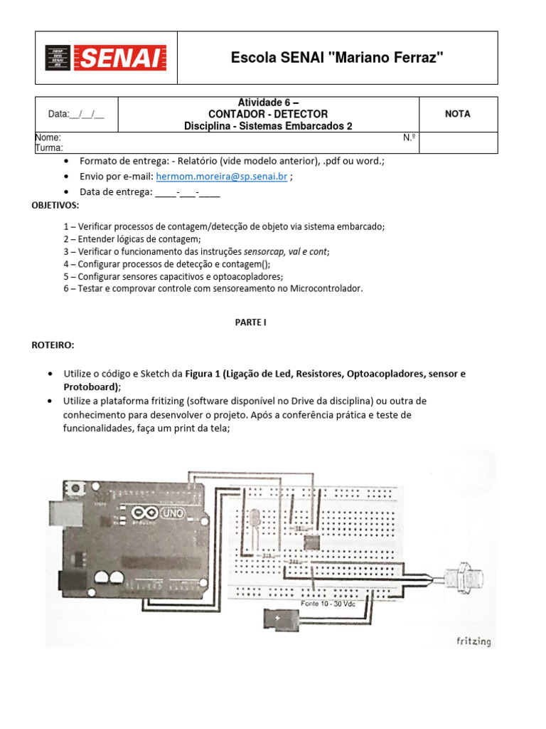 Atividade 6 - SEMB 2 - CONTADOR - DETECTOR | PDF | Arduino | Informática