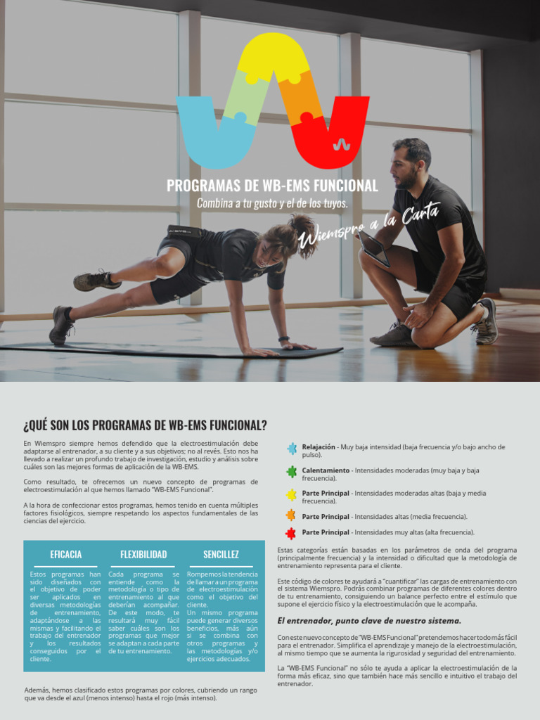 Dossier Programas Wiemspro ES | PDF | Músculo | Ejercicio aerobico