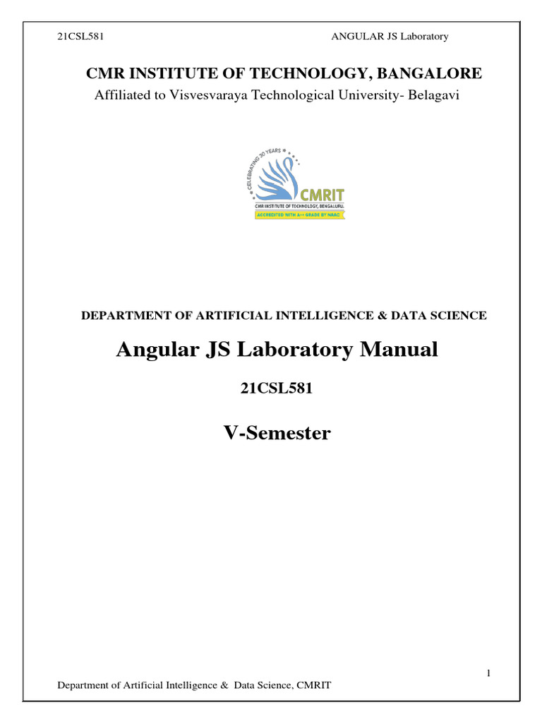 Angular JS Lab Manual | PDF | Angular Js | Computer Program