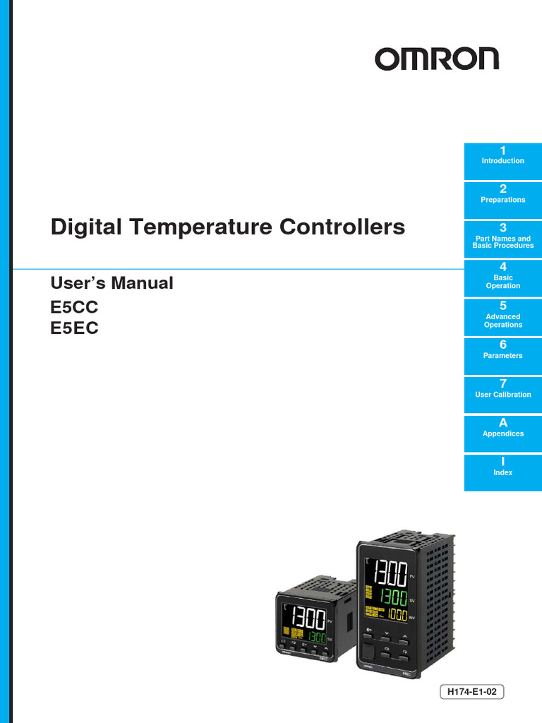 H174-E1-02 E5cc E5ec Temp. Controller Manual (001-050) | PDF | Relay | Power Supply