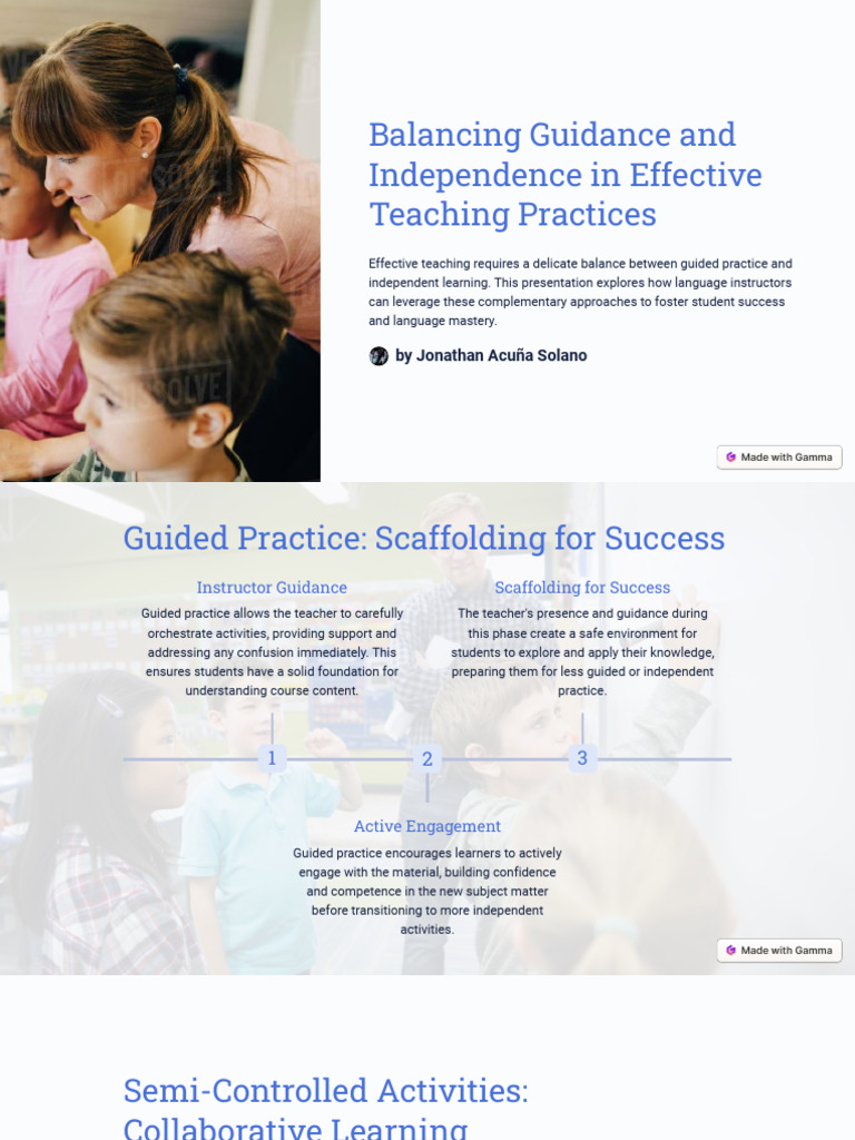 Balancing Guidance in Language Teaching | PDF | Teachers | Learning