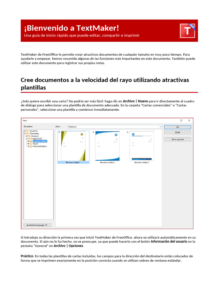 Como Usar TextMaker 2021 | PDF | Archivo de computadora | Informática