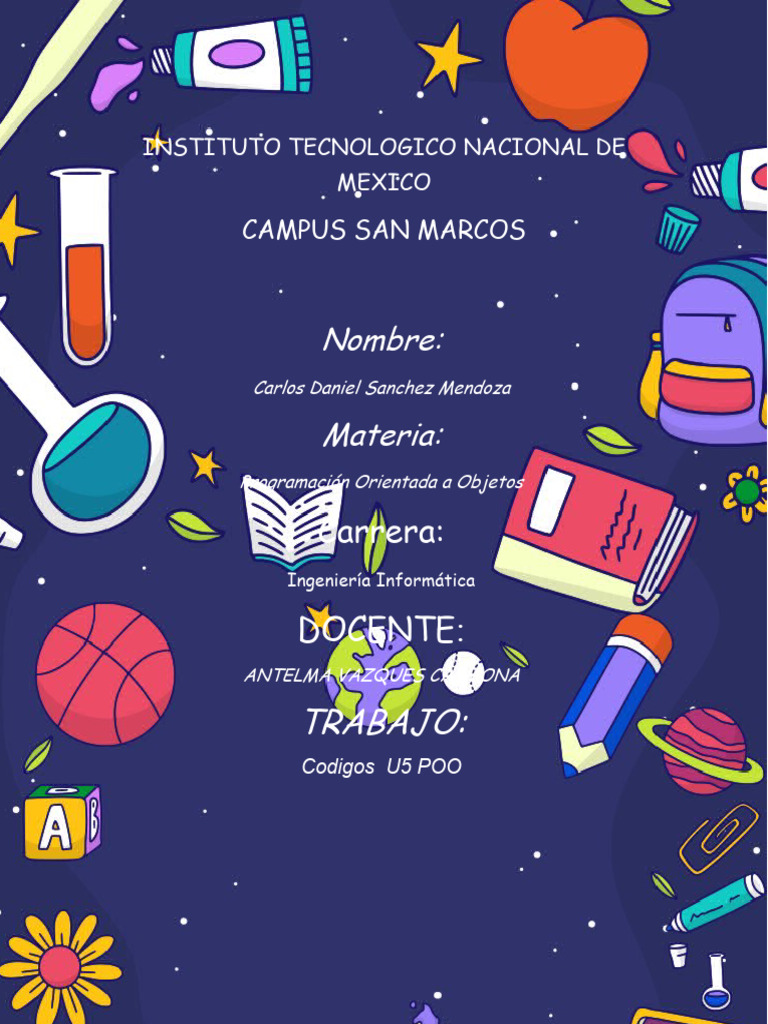 Codigos U5 Poo Pdf Constructor Programación Orientada A Objetos Programación