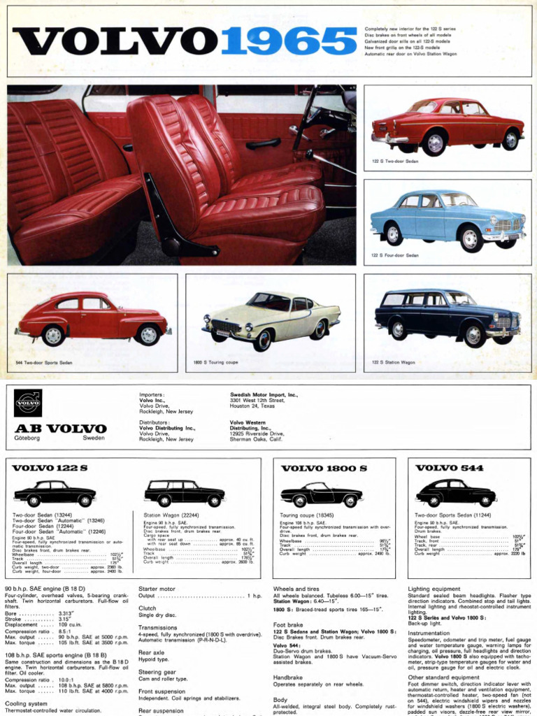Volvo - US FullLine - 1965 | PDF