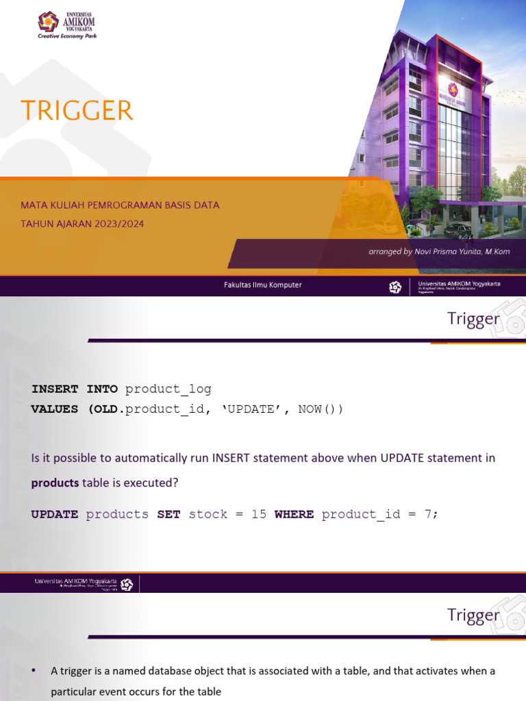 11 - Trigger | PDF | Computer Programming | Data Management Software 11 - Trigger | PDF | Computer Programming | Data Management Software