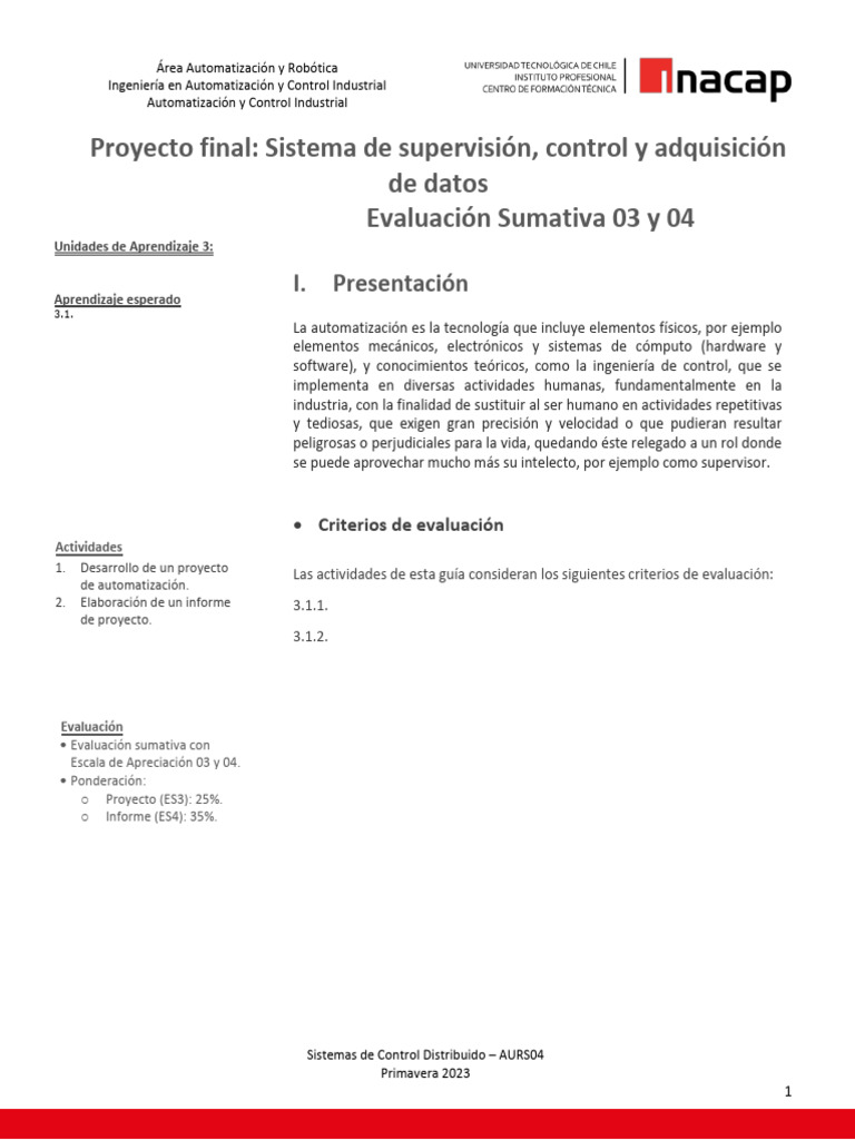 Proyecto final | PDF | Controlador lógico programable | Sensor