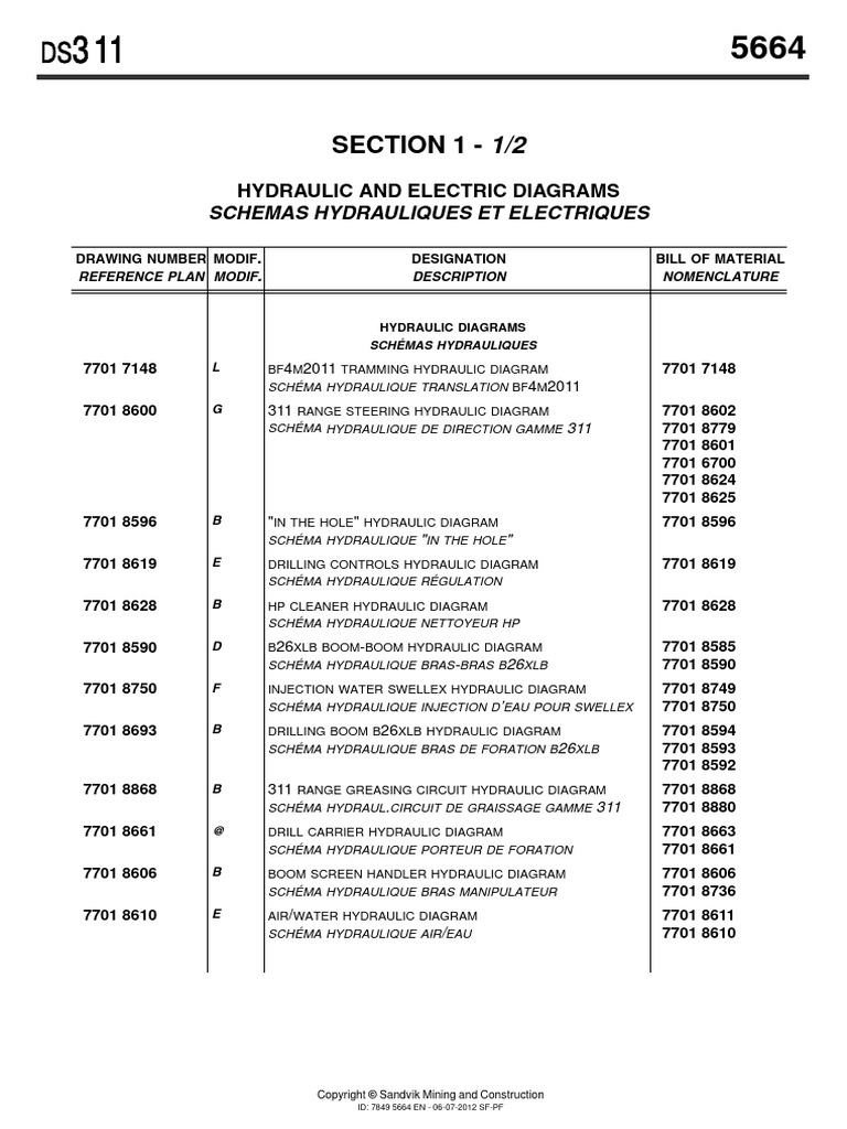 S01 Hydraulic diagrams | PDF | Valve | Database Schema