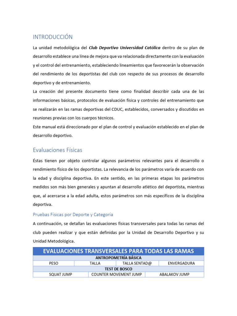 Manual de Evaluaciones Fi Sica | PDF