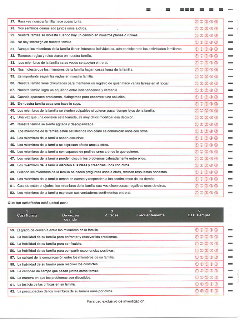 Protocolo FACES IV - 2 | PDF