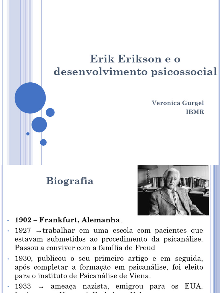 Desenvolvimento Psicossocial de Erikson | PDF | Psicologia Social ...