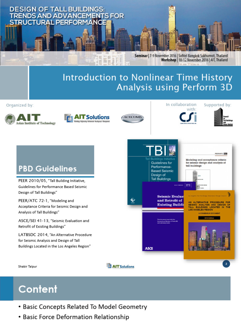 SHABIR Introduction To Nonlinear Modeling in Perfrom 3D1 | PDF | Strength Of Materials | Beam ...