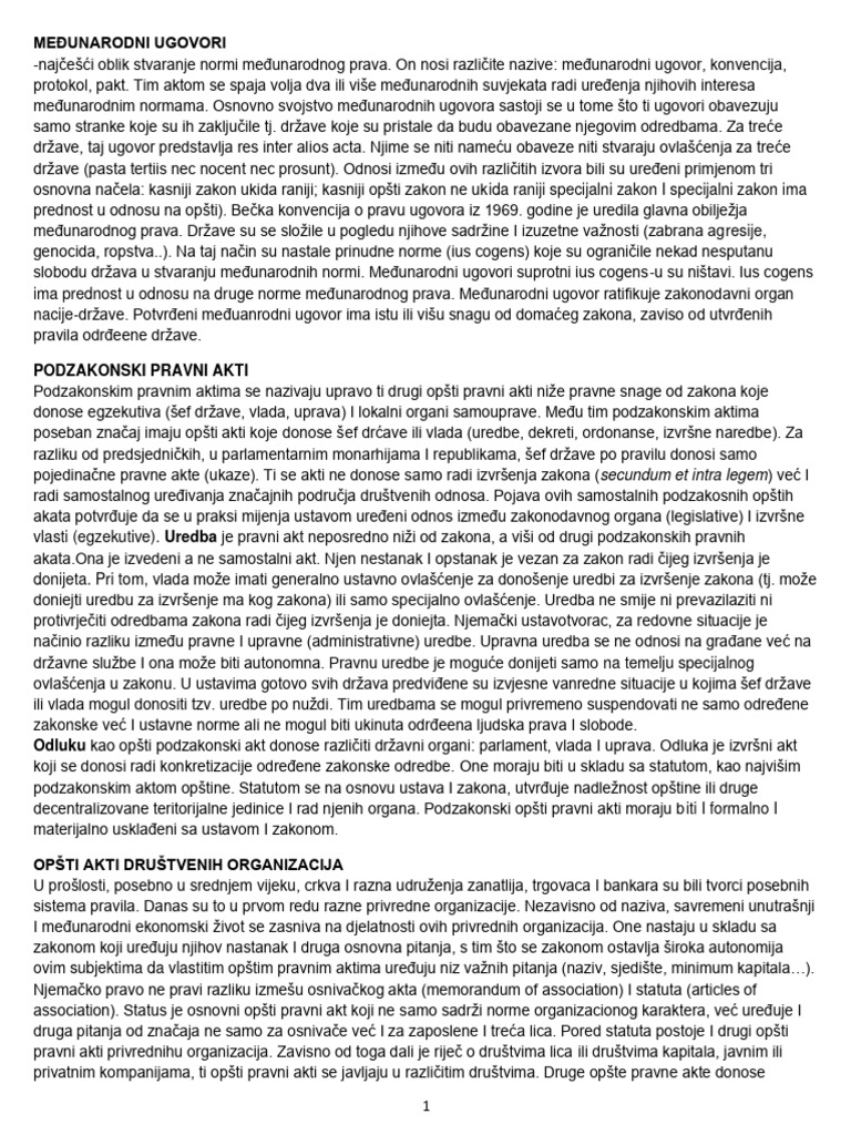 Skripta Pravo II Kolokvijum Komplet | PDF