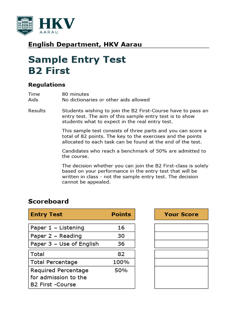 b2 First Sample Entry Test Website | PDF | Referee | James Cook