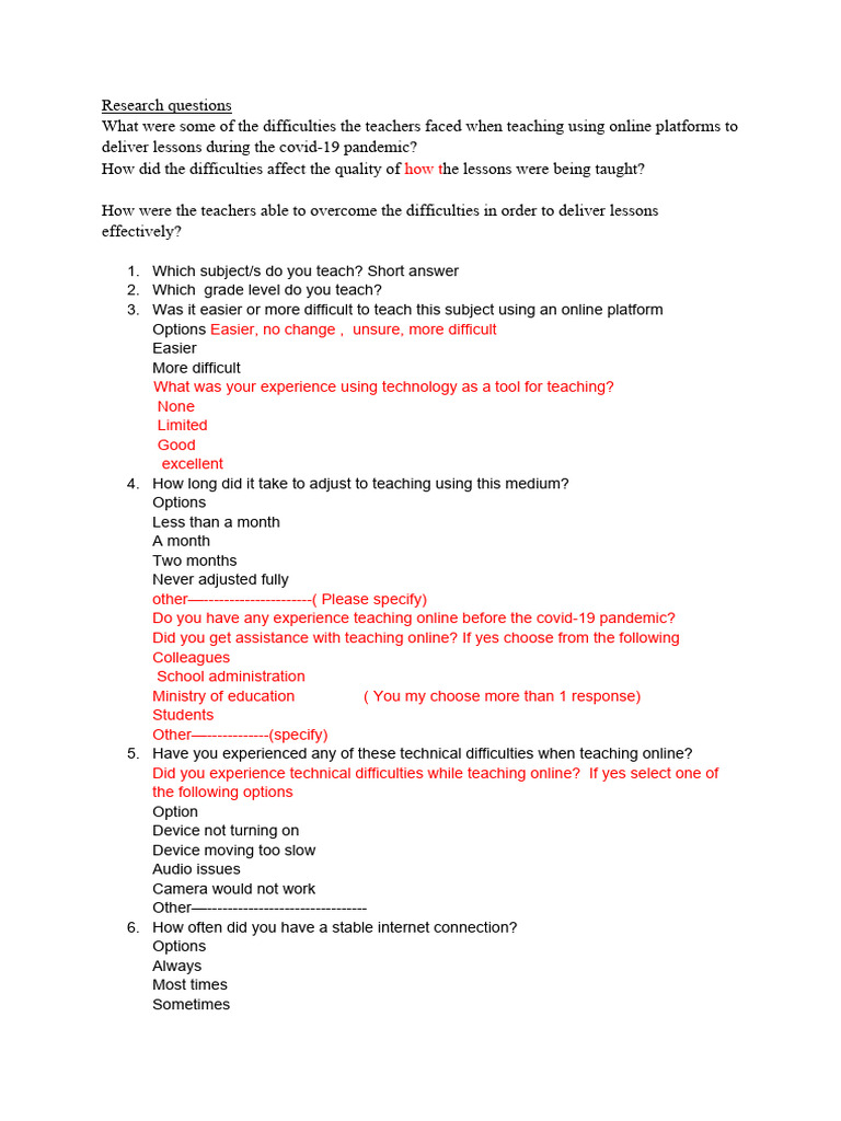 Social Studies Sba Questionnaire Draft | PDF | Teachers | Human ...