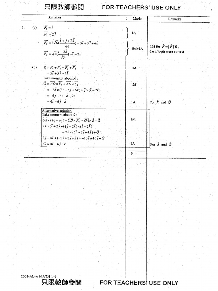 AL Applied Mathematics 2003 Paper1+2 (MS) | PDF AL Applied Mathematics 2003 Paper1+2 (MS) | PDF