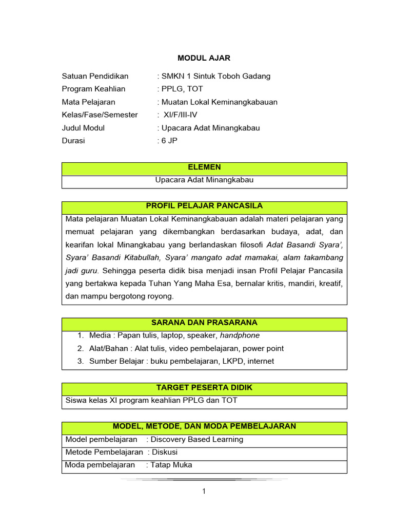 Ok Modul Ajar F7 | PDF