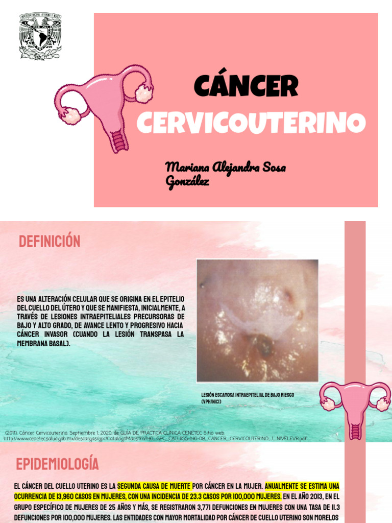 Cáncer Cervicouterino | PDF | Cáncer de cuello uterino | Biología