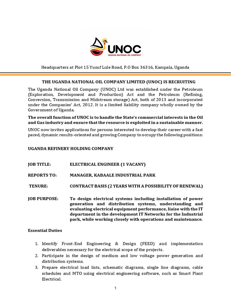 External Advert Electrical Enginner Contract | PDF | Electric Power ...