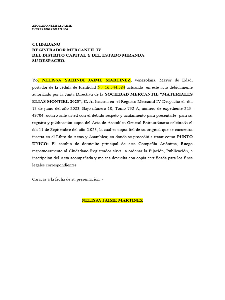 Acta de Asamblea Karla | PDF | Documento de identidad | Gobierno