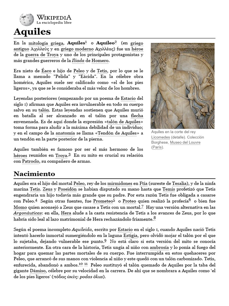 Aquiles | PDF | Aquiles | Héctor