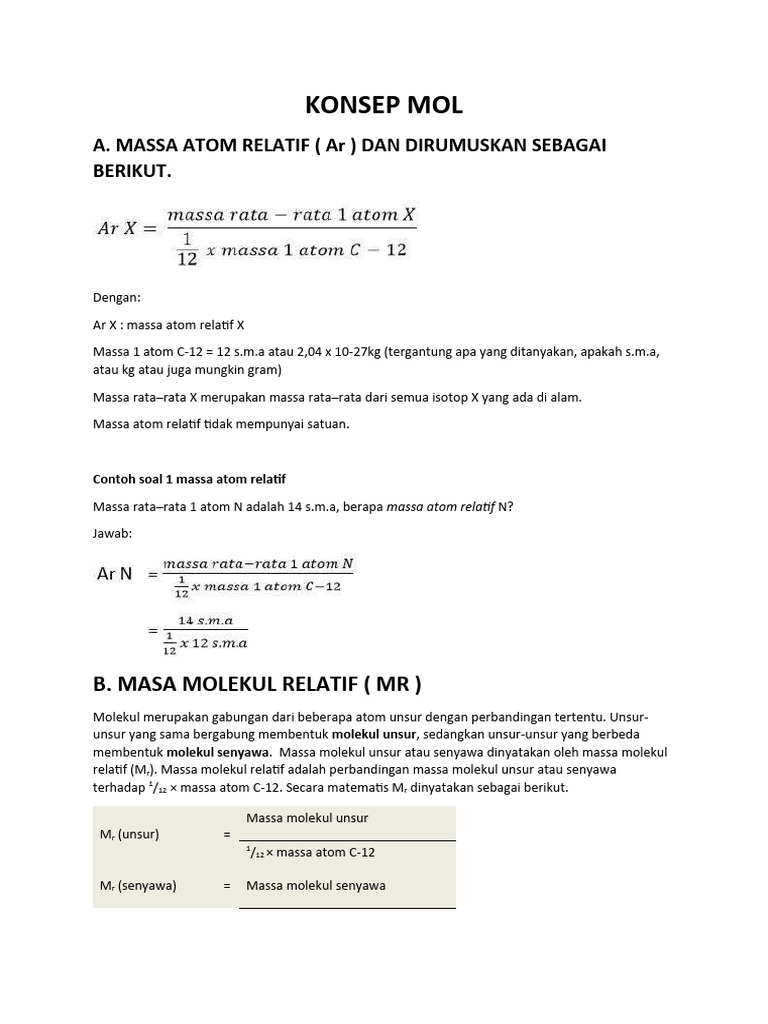 Konsep Mol | PDF