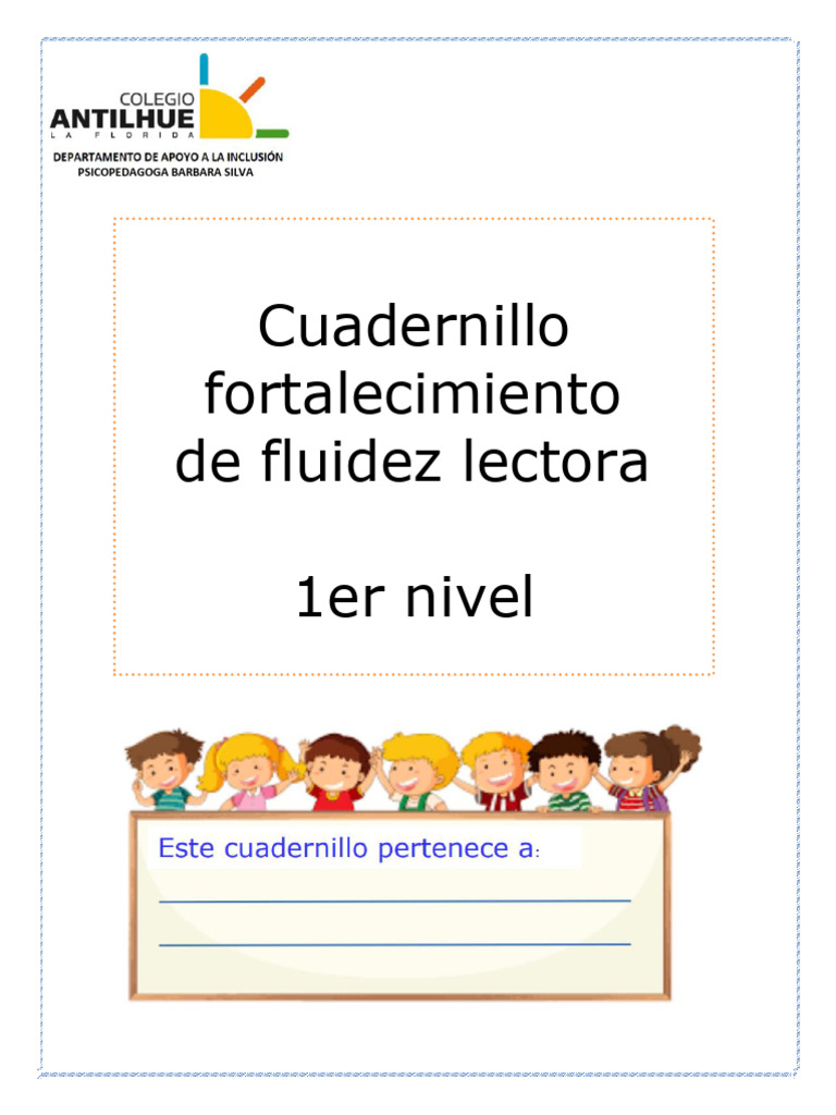 Cuadernillo 1er Nivel Fluidez Lectora | PDF