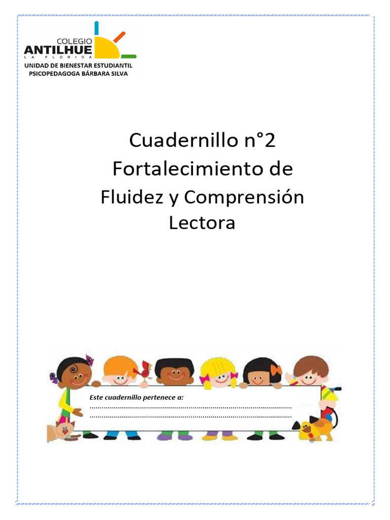 Cuadernillo 2 Fluidez Lectora Antilhue | PDF
