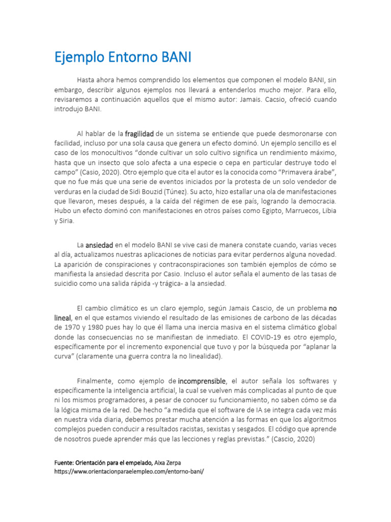 Ejemplos del Modelo BANI | PDF | Inteligencia artificial | Inteligencia ...