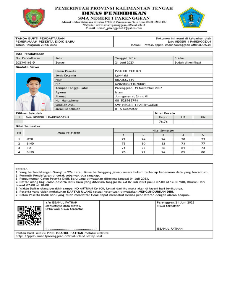 Bukti Pendaftaran Isbahul Fathan-0073667619 2 | PDF