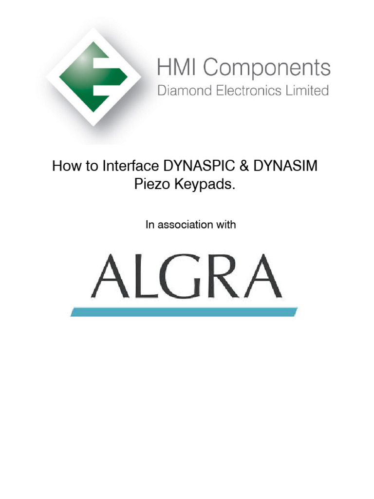 How To Interface To DYNAPIC and DYNASIM Piezo Keypads | PDF ...