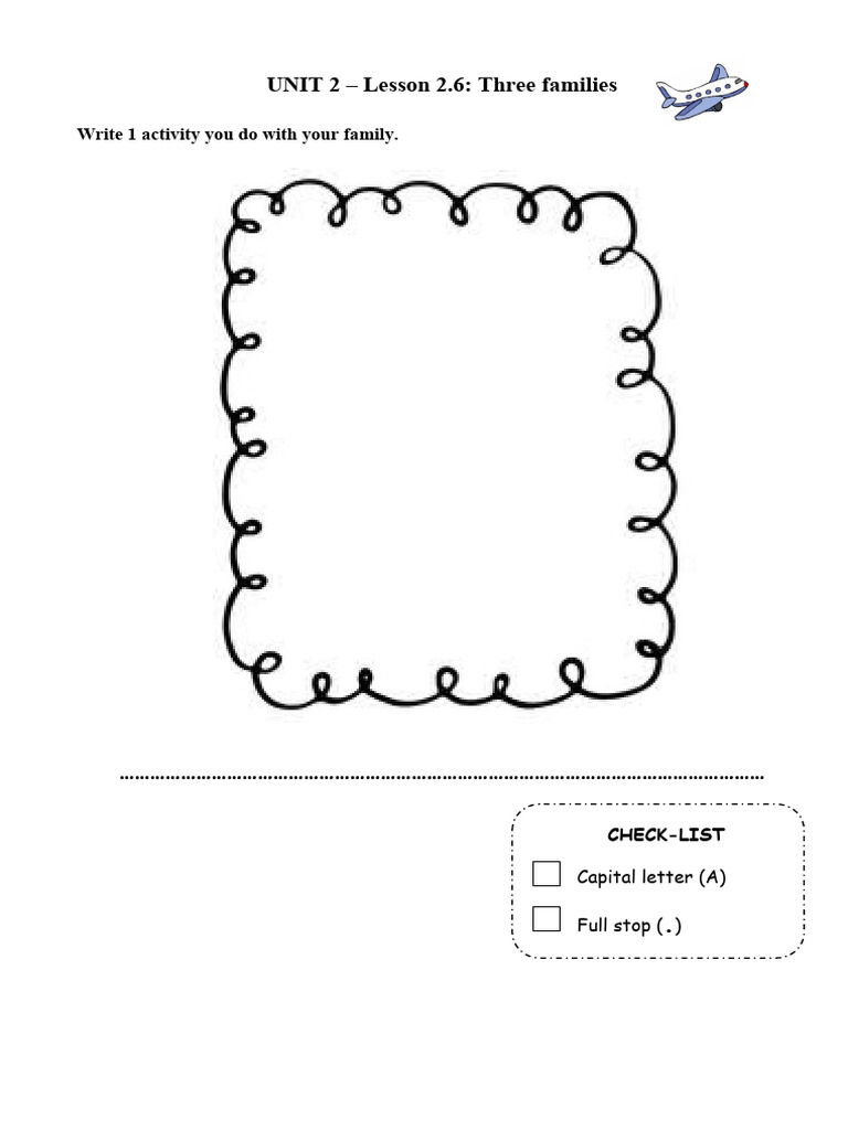 Family Activities Writing Exercise | PDF